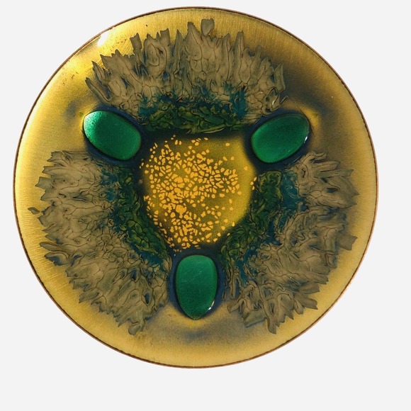 Vintage | Accents | Mid Century Enamel On Copper Plate Signed Edward ...